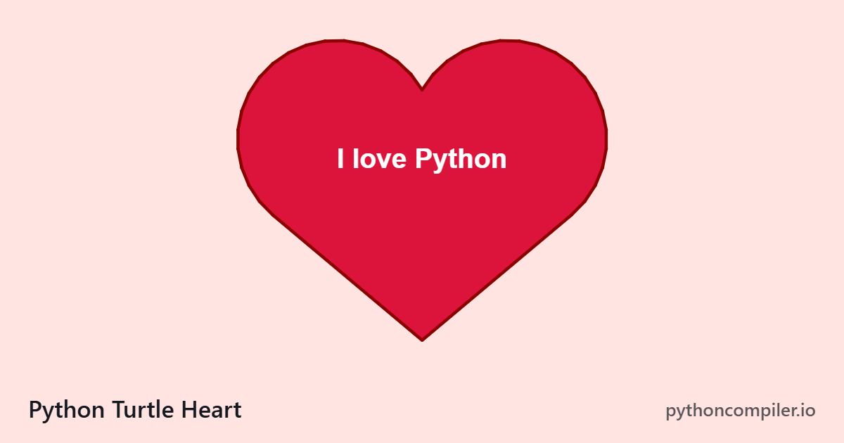 Python Turtle Heart: Code to Draw a Heart